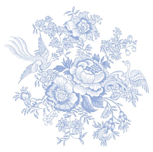 Burleigh Blue Asiatic Pheasants Greeting Card – Burleigh Pottery