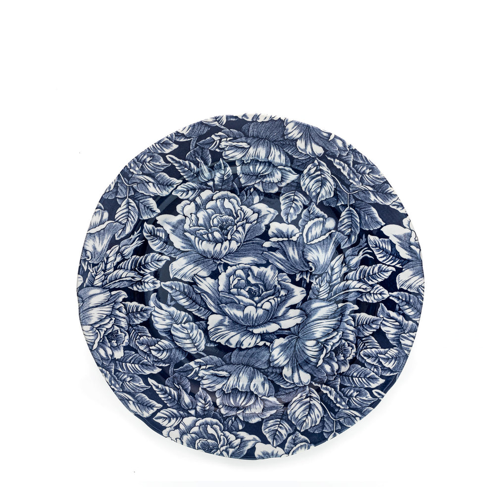 Ink Blue Hibiscus Plate 26.5cm – Burleigh Pottery